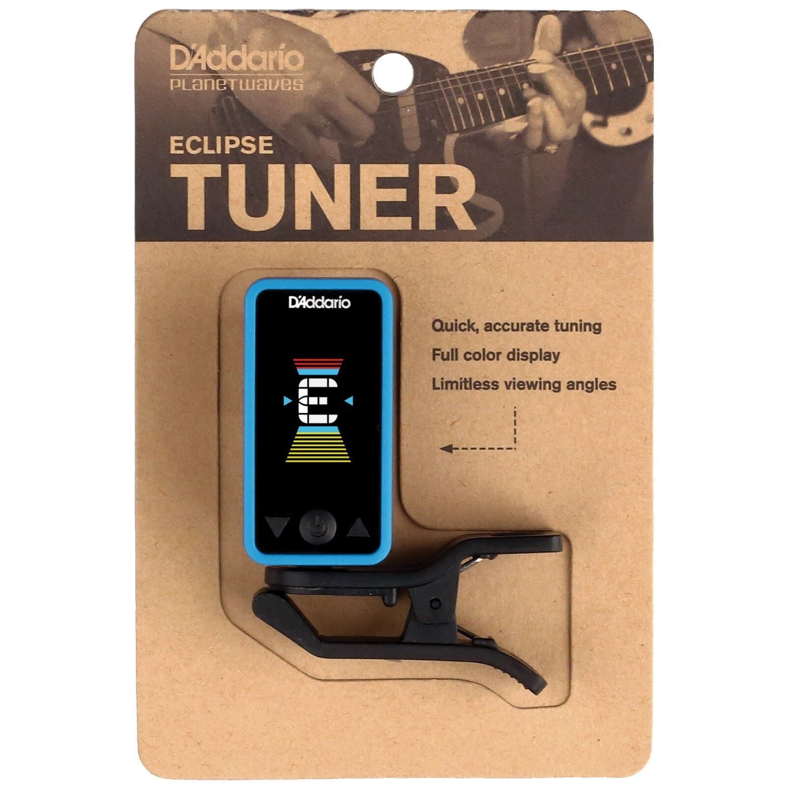 D'Addario PW-CT-17BU Eclipse Clip-on Chromatic Tuner for Guitar and ...
