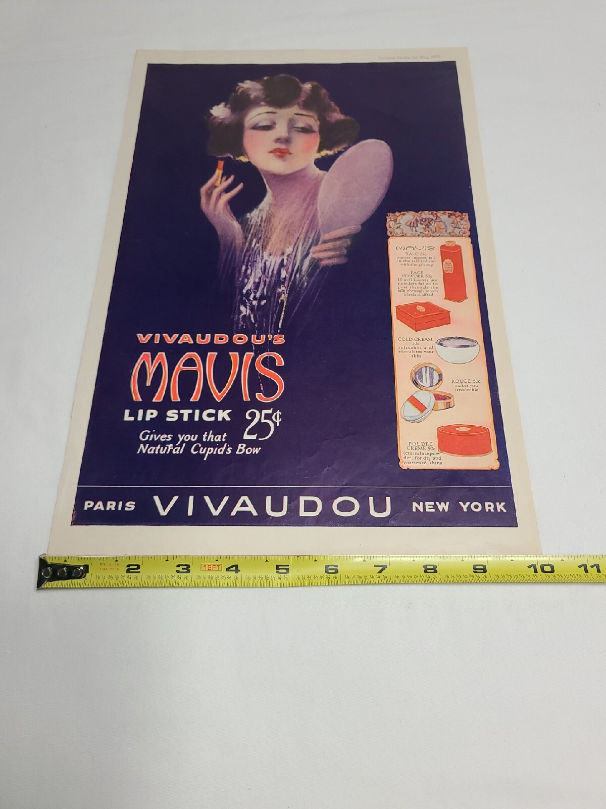 Vivaudou's Mavis Lip Stick Double Sided Magazine Ad May 1922 | eBay