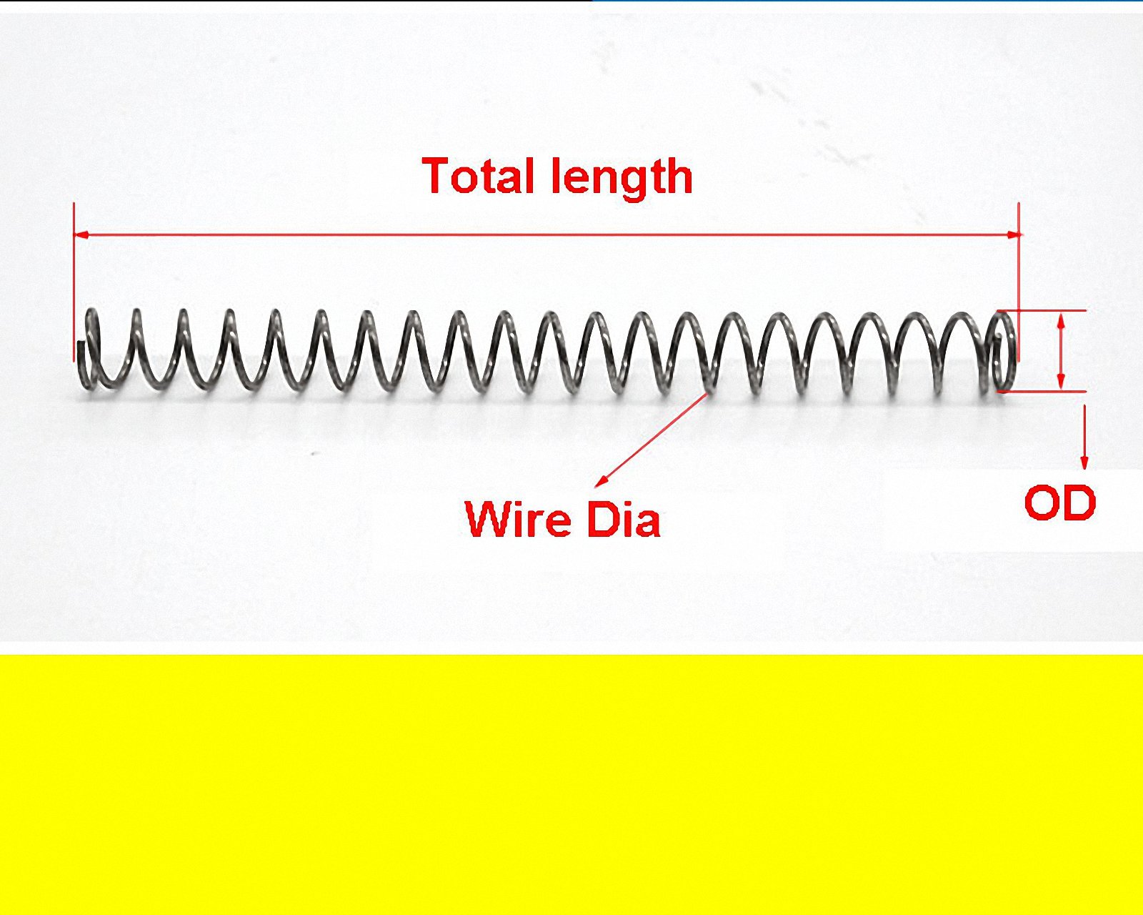 Wire Dia 1.2-2.0mm OD 8-35mm L:300mm/11.8" Helical Compression Spring ...