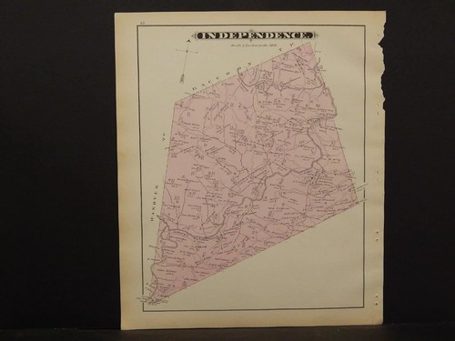 Pennsylvania Beaver County Map Independence Township 1876 Dbl Side Q5 ...