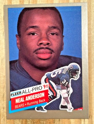 1991 FLEER NEAL ANDERSON ALL-PRO INSERT CARD#11 NMMT CHICAGO BEARS ...