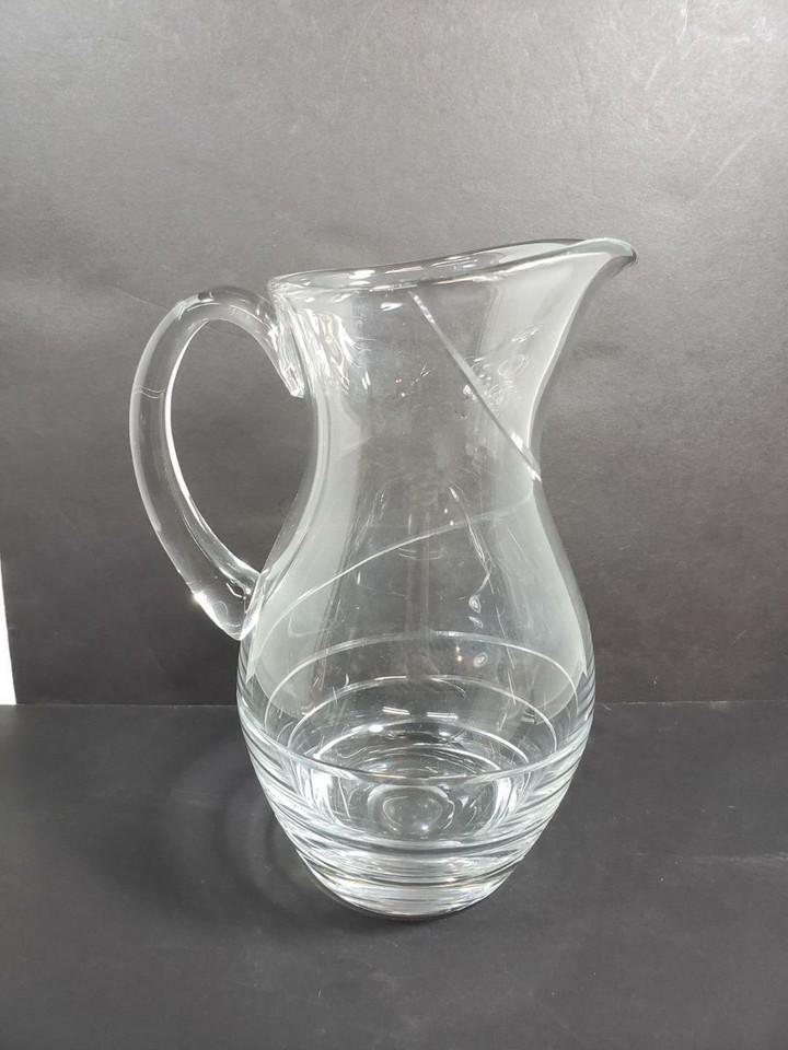 Vintage BLOCK Optic Glass Crystal Pitcher 9.75" | eBay
