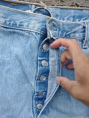 Vintage Made In USA Levi's 501xx 44x32 Faded Blue Jeans Vintage Made In USA Levi's 501xx 44x32 Faded Blue Jeans