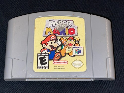 Paper Mario (Nintendo 64, 2001) Cleaned / Tested / Authentic N64 - 512 ...