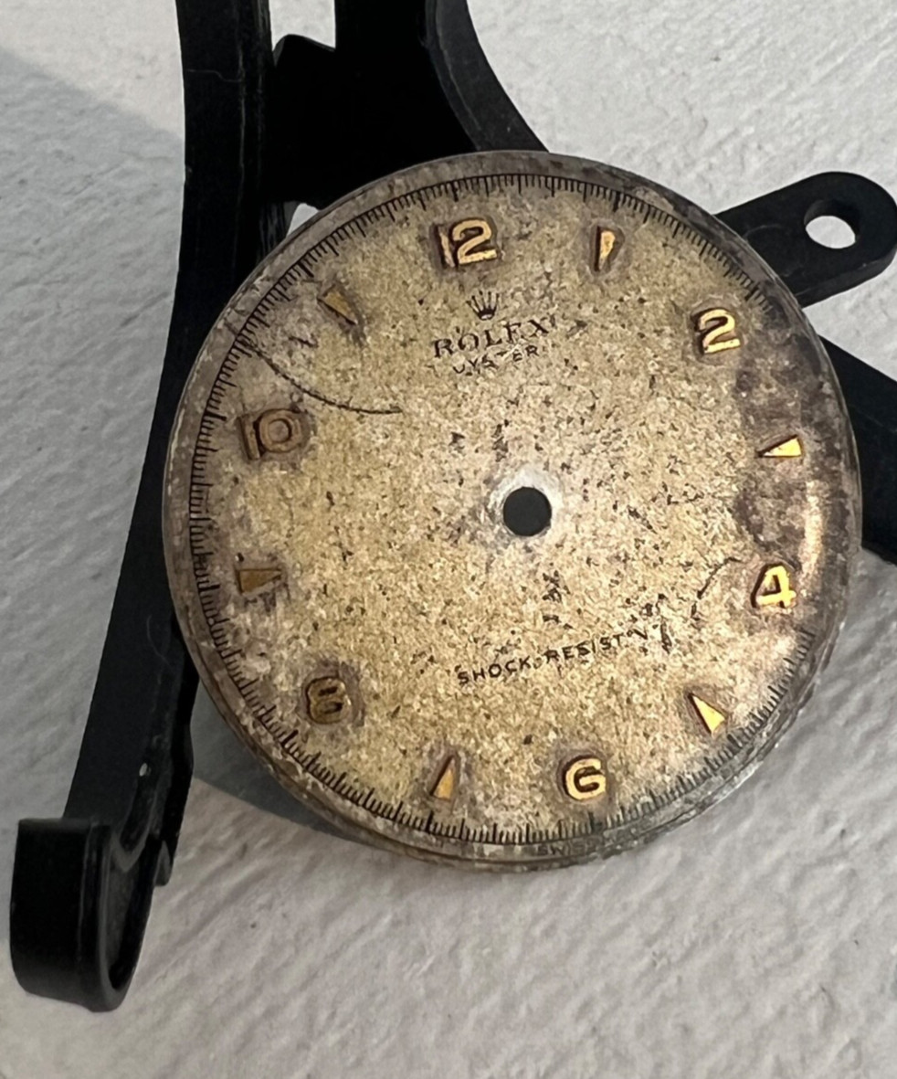 Rolex Oyster Perpetual Dial Gold Hour markers 1940s - Gem
