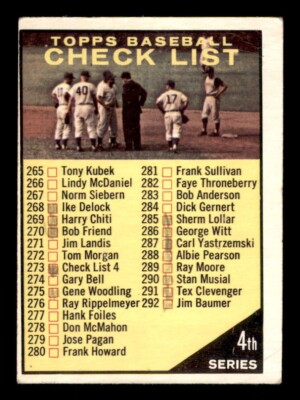 1961 Topps Baseball #273 Checklist GD *e2 | eBay