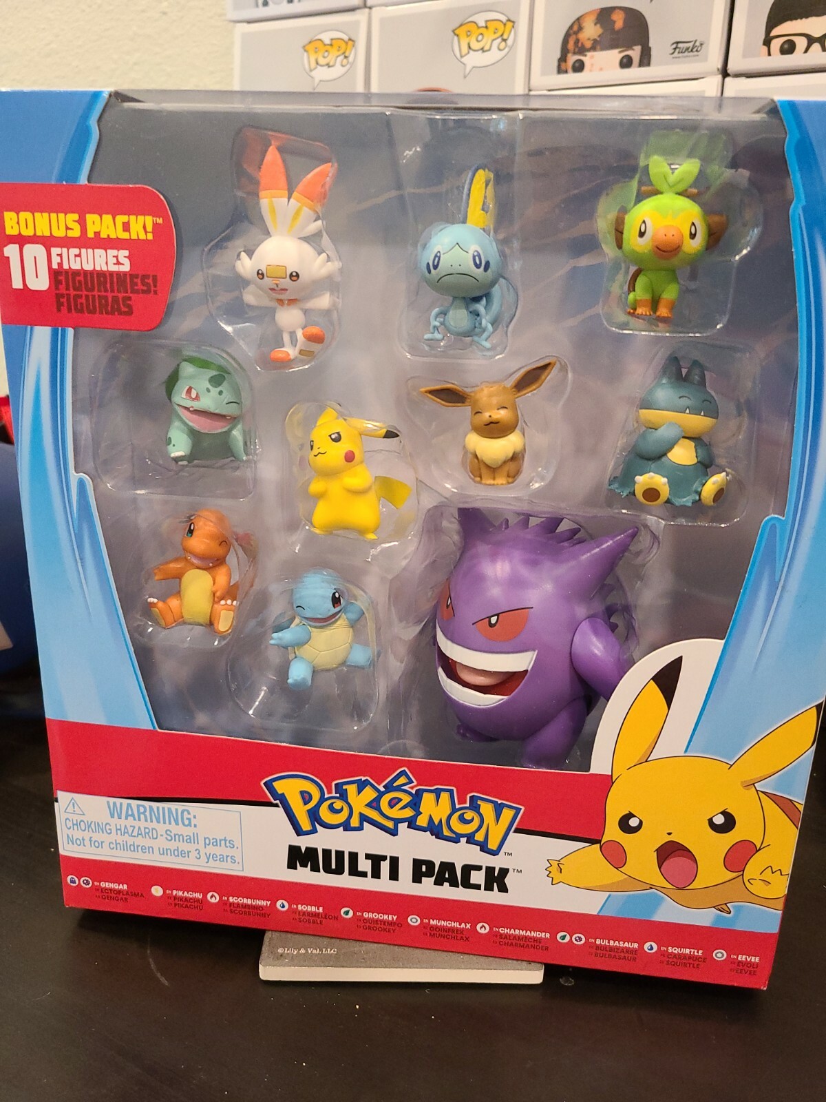 Pokemon Multi Pack 10 Battle Figures Pikachu Charmander Gengar Eevee ...