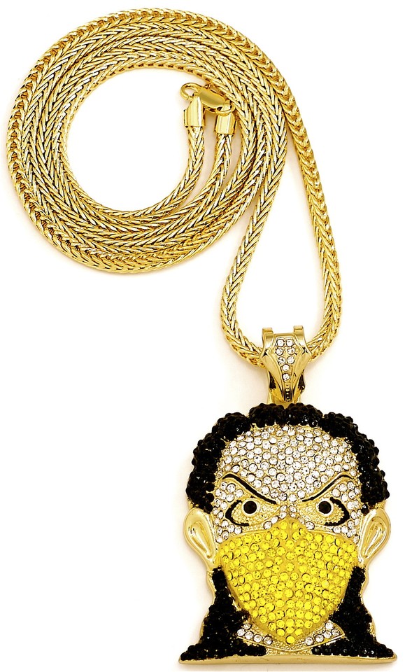 Mask Goon New Pendant Necklace with 36 Inch Franco Style Chain Hip Hop ...