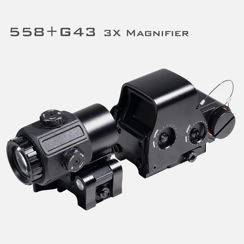 558+G43 Magnifier QD Side EXPS3-2 Holographic Red Green Dot Sight Reflex Replica | eBay