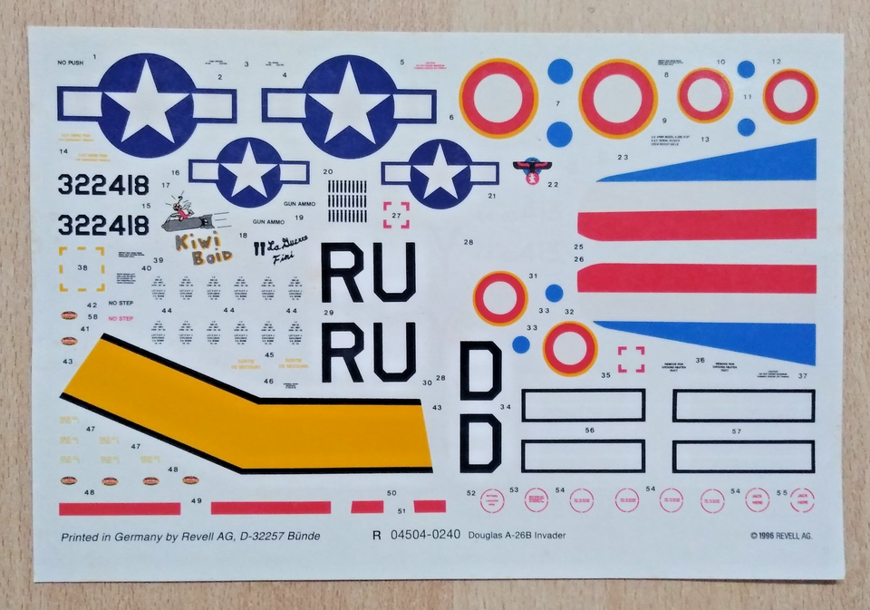 18-04504 REVELL 1:48 Scale DOUGLAS A-26B INVADER Plastic Model Kit ...