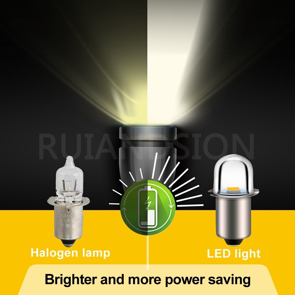 PR2 P13.5S 2835 LED 3V/4.5V/6V/18V Flashlight Torch Light Bulb Lamp ...