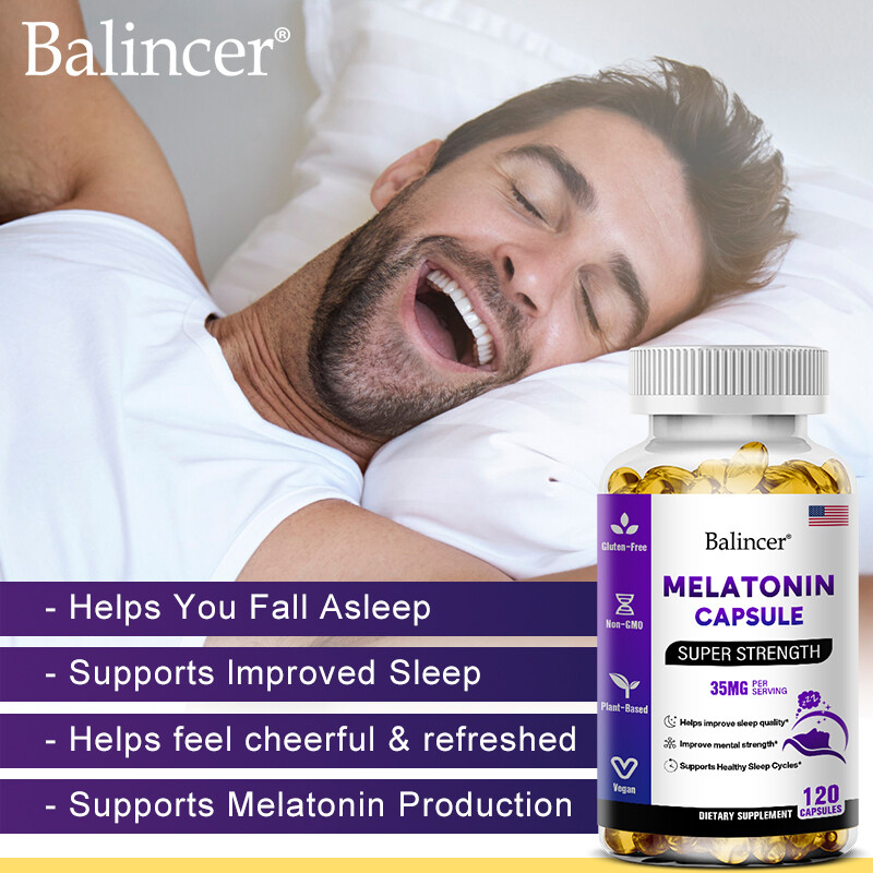Sleep Capsules, 35 mg, Natural Sleep Aid, Improves Sleep Quality, Sleep ...