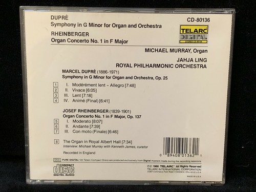 DUPRE & RHEINBERGER - Michael Murray, Jahja Ling & RPO - TELARC CD 1986 ...