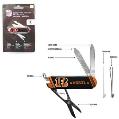 TWO (2) CINCINNATI BENGALS, 7 USE MULTI-POCKET TOOL FROM THE SPORTS ...