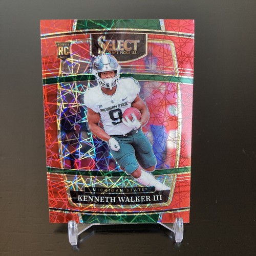 Kenneth Walker III 2022 Select Draft Picks - Concourse Red Lazer Prizm ...