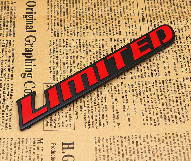 Metal Red Limited Edition Car Fender Emblems Trunk Sport Badge Decal ...