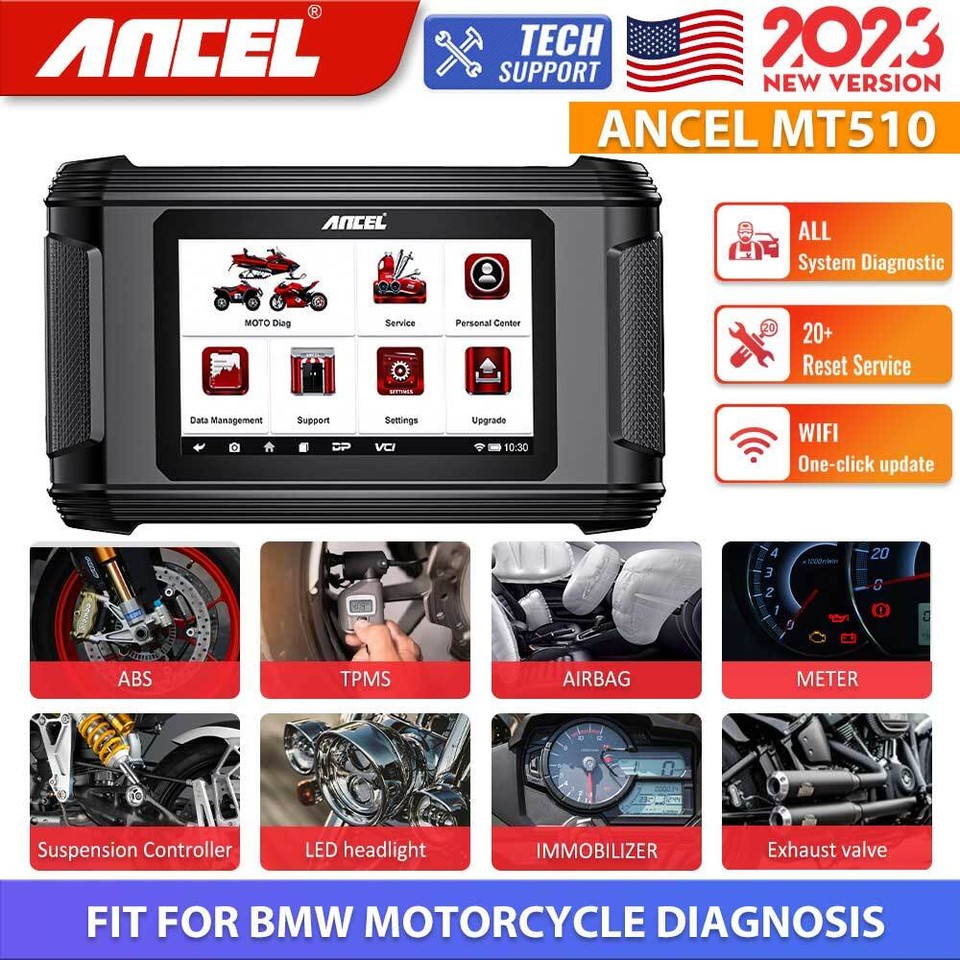 Full System Diagnostic Tool OBD2 Scanner Fit For BMW Motorcycle ATV ...
