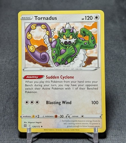 Tornadus Regular Rare Colorless 2022 Brilliant Stars Pokemon TCG Card ...