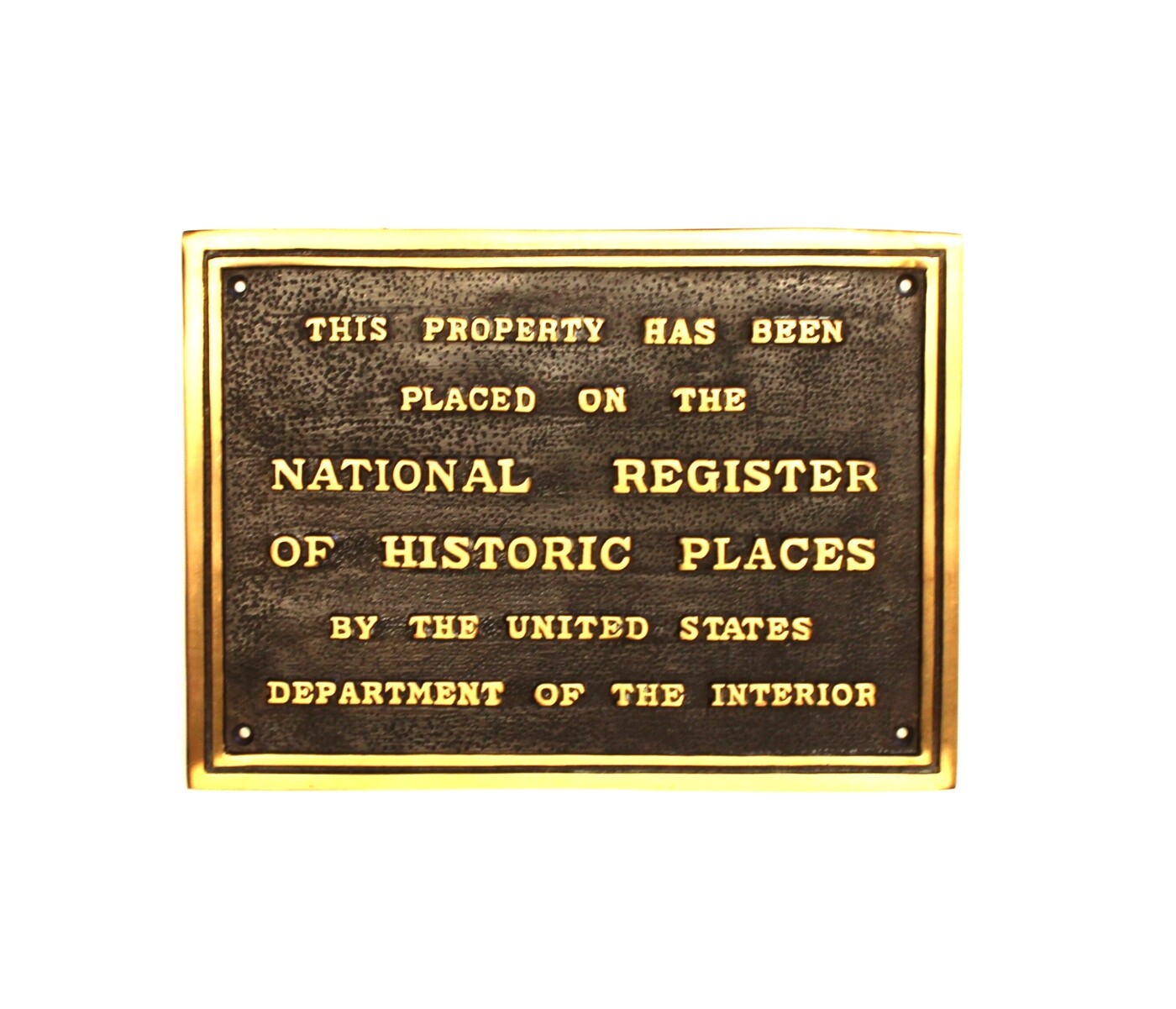 National Register of Historic Places Thick Brass Replica Plaque Wall ...