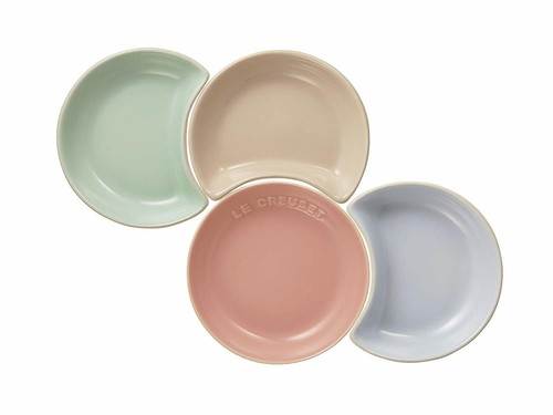 Le Creuset round source plate set small bowl pastel cotton 9x2.5cm 4 ...