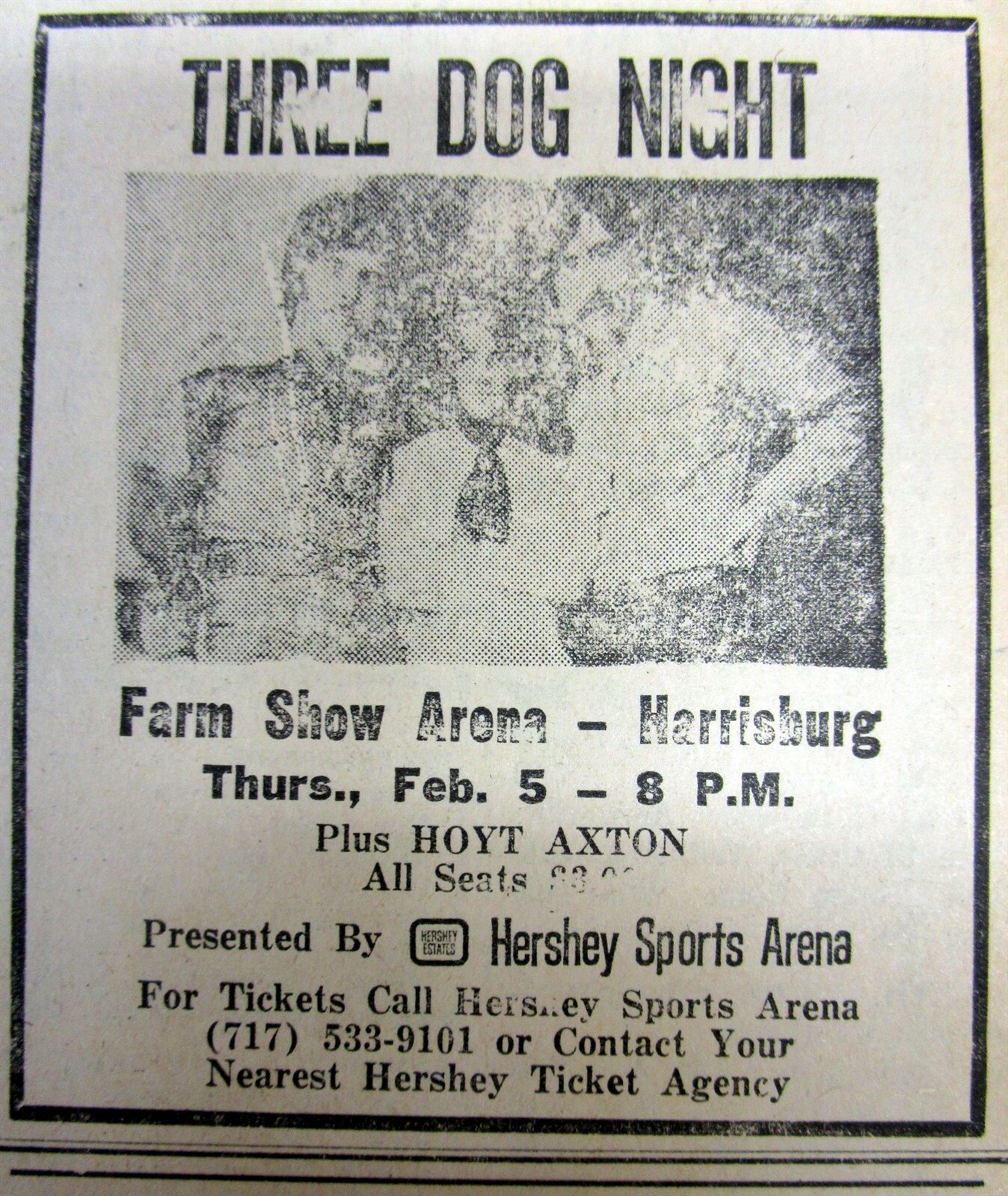 1970 newspaper w Illustrated Ad THREE DOG NIGHT singing group @ Career ...
