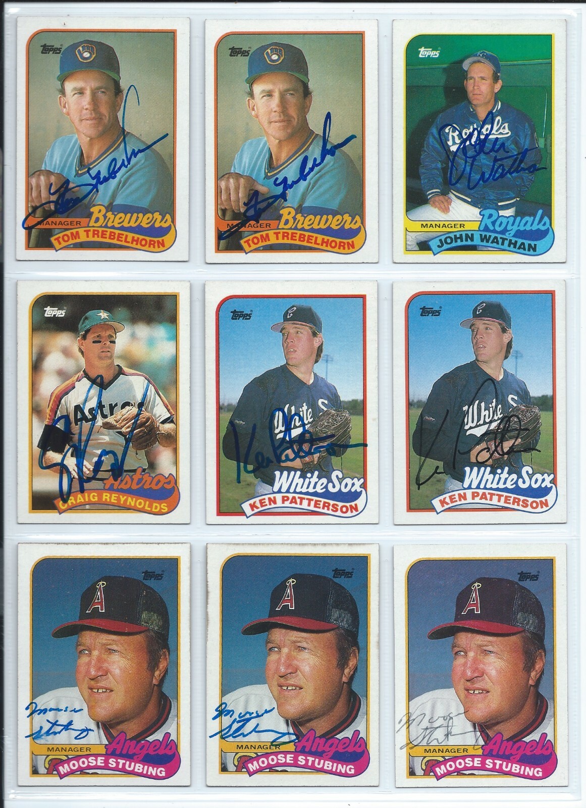 1989 Topps autographed baseball cards, fill your set; YOU PICK, signed ...