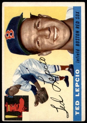 1955 TOPPS TED LEPCIO 128 VG BASEBALL BOSTON RED SOX | eBay