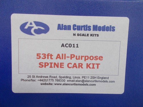 ALAN CURTIS MODELS # AC011~5-UNIT 53' ALL-PURPOSE SPINE CAR KIT~N SCALE ...