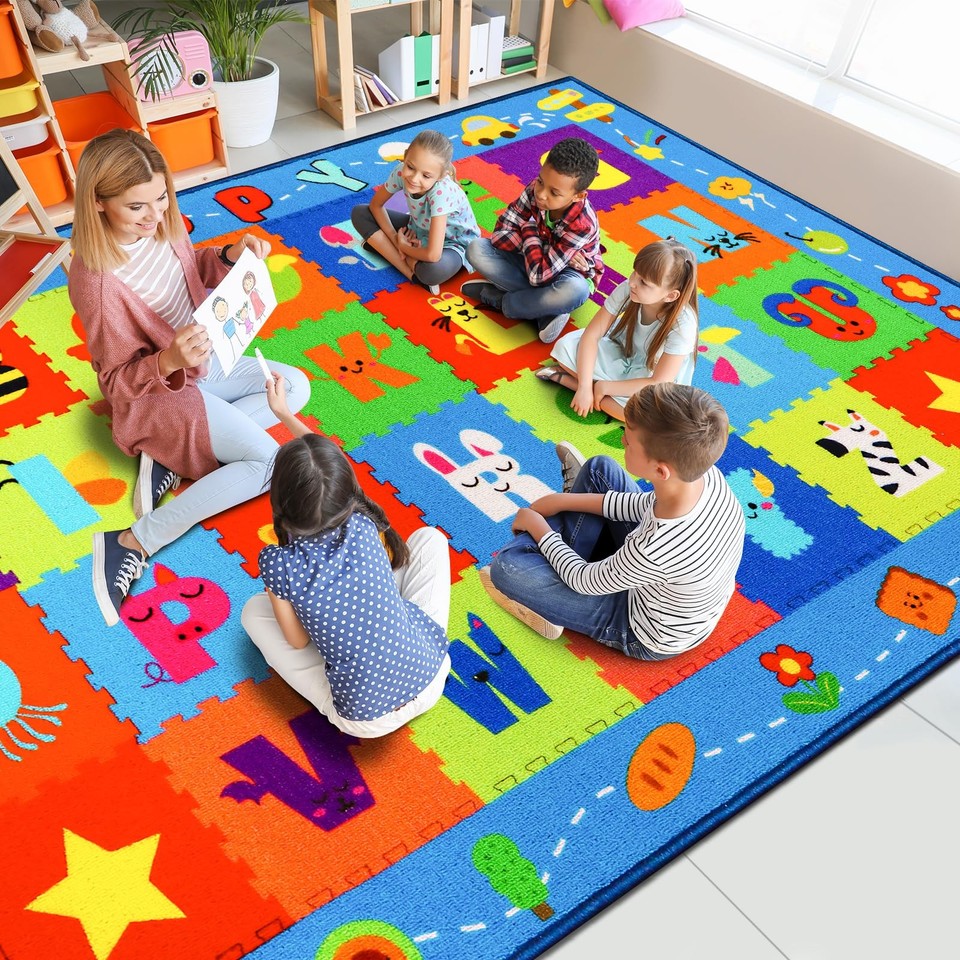 Classroom Rugs, Preschool Rugs for Elementary, School Learning Seat ...