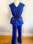 60s/70s Vintage Mod Space Age Top and Pant Set with Belt by Joyce | eBay