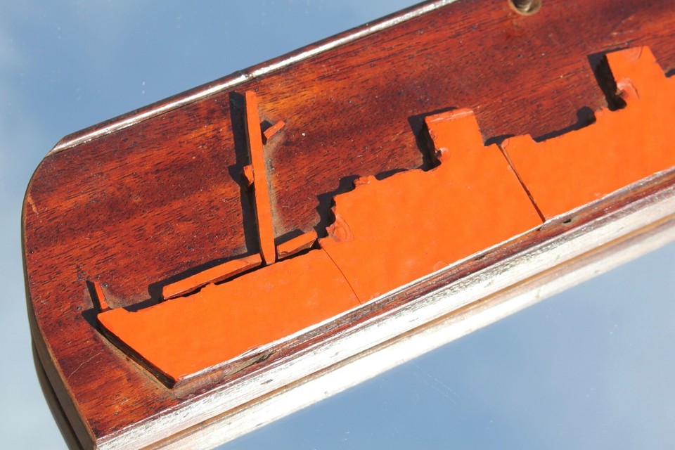 CUNARD WHITE STAR LINE QUEEN ELIZABETH PROFILE PLAQUE MADE FUNNEL PAINT ...