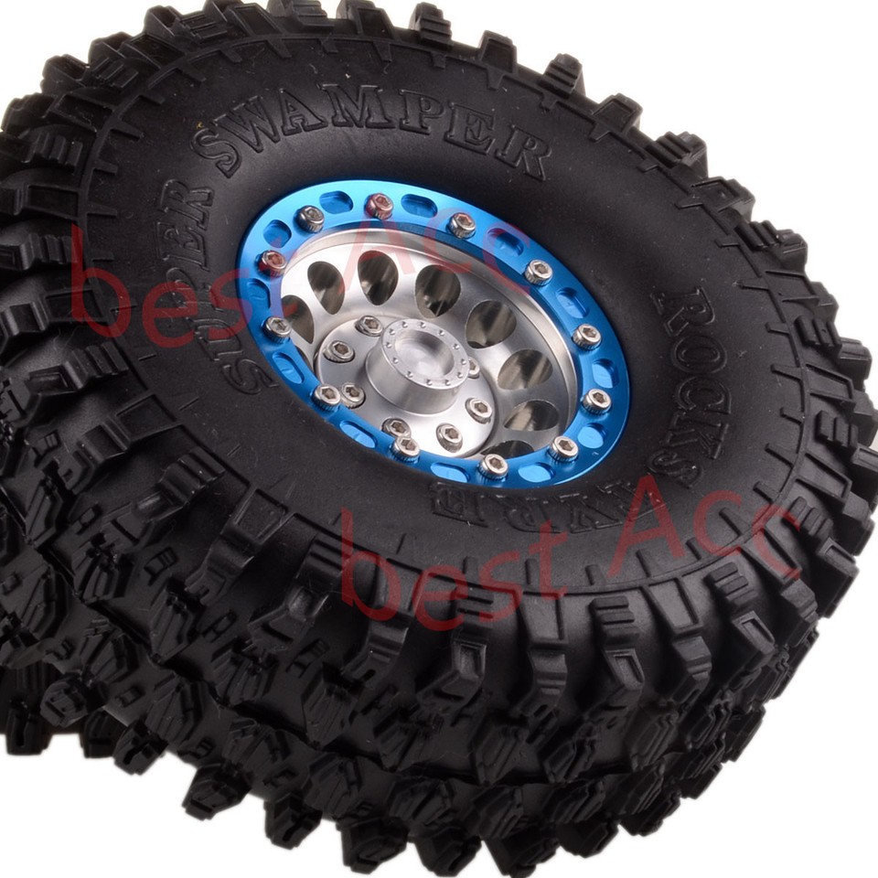 4PCS 1.9" Rock Crawler Metal Wheels Tyre Tire OD:120MM RC 1:10 SCX10 ...
