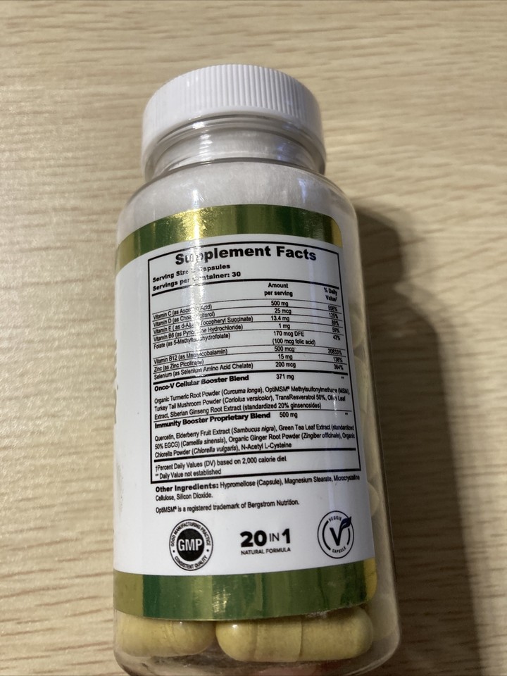 Zen Nutrients Onco-V, 20-in-1 Immune 60 Caps PLEASE READ | eBay