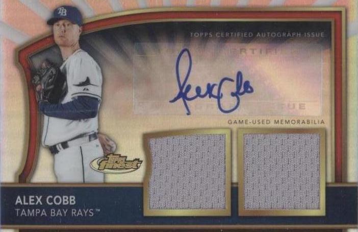 2011 Topps Finest - Alex Cobb #100 Refractor Rookie Autographed Dual ...