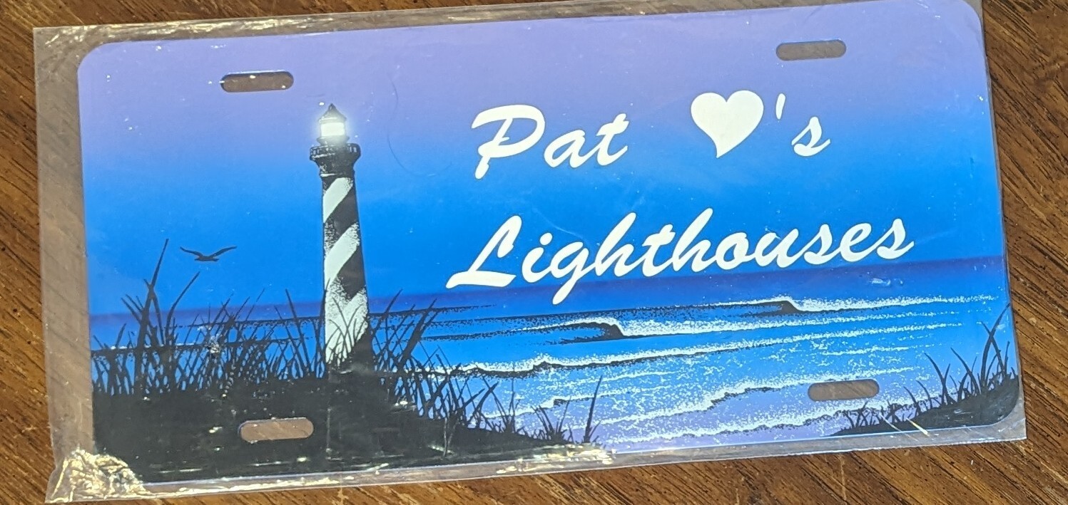 Pat Loves Lighthouses License Plate. Still In Original Packaging. | eBay