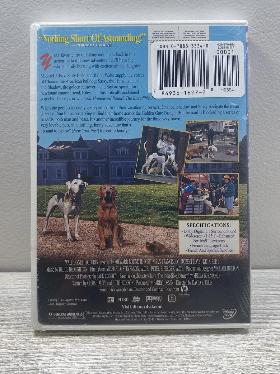 Homeward Bound 2 Lost In San Francisco Dvd