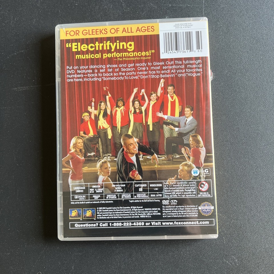 Glee Encore - DVD - VERY GOOD | eBay