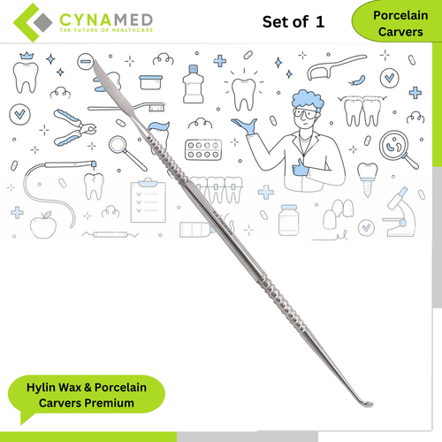 Cynamed Stainless Steel Hylin Wax & Porcelain Carvers Premium Dental ...