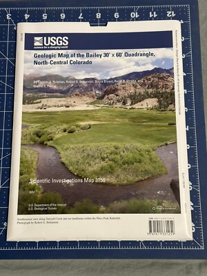 USGS Geologic Map: Bailey Quadrangle, Colorado | eBay