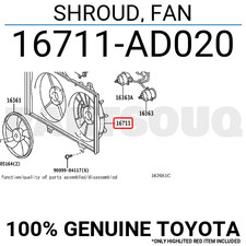 16711BZ020 Genuine Toyota Shroud Fan 16711-bz020 for sale online | eBay
