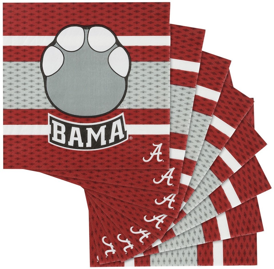 University of Alabama Big Al Mascot Paper Luncheon Napkins, Party 16 ...