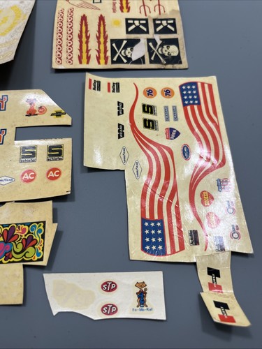 lot Of Vintage Model Car Decals Stickers Sheets Auto Customizing Racing ...