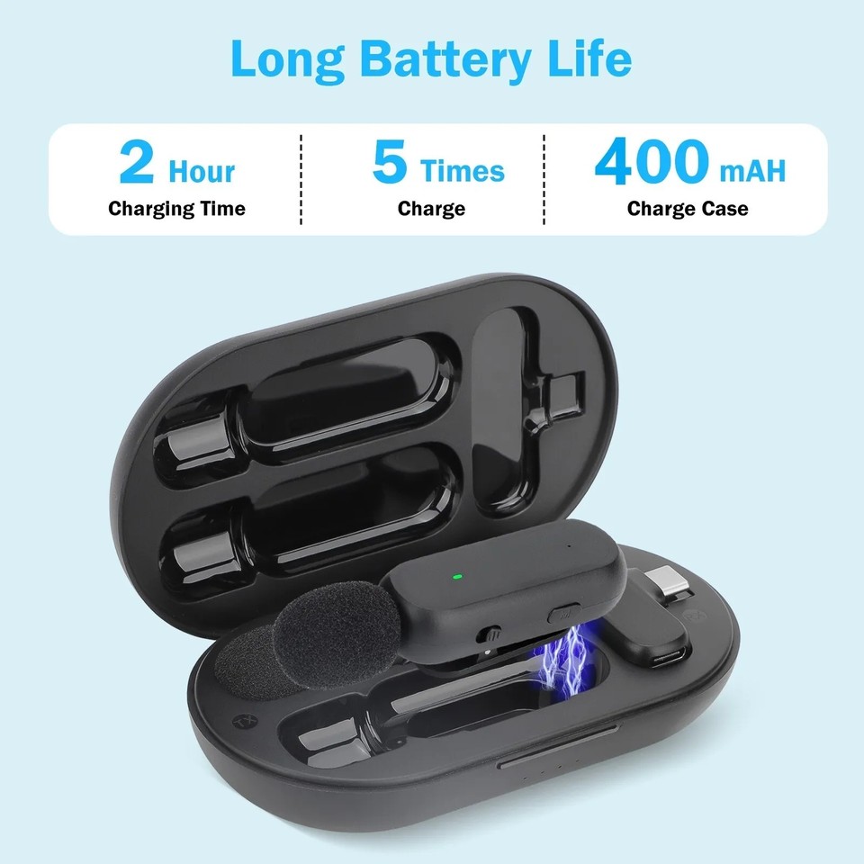 Lavalier Microphone Audio Video Recording Type C For iPhone 15 For ...