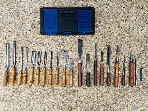 LOT OF 21 ANTIQUE & VINTAGE WOODTURNING TOOLS LATHE CHISELS | eBay