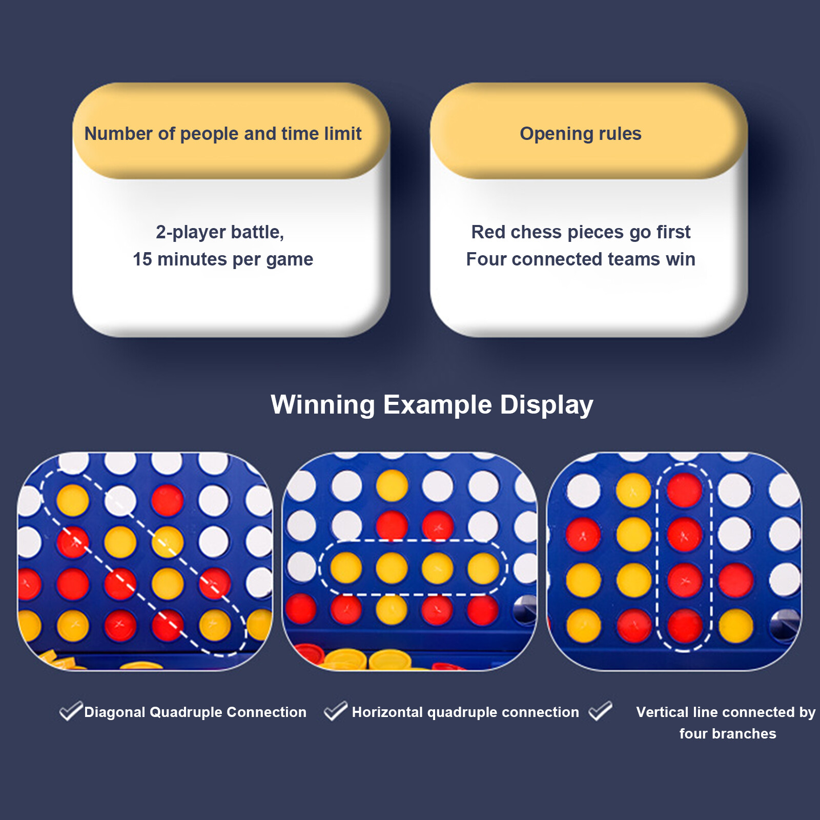 4 in a Row Connect Game, Travel Board Games for Kids Adults ...