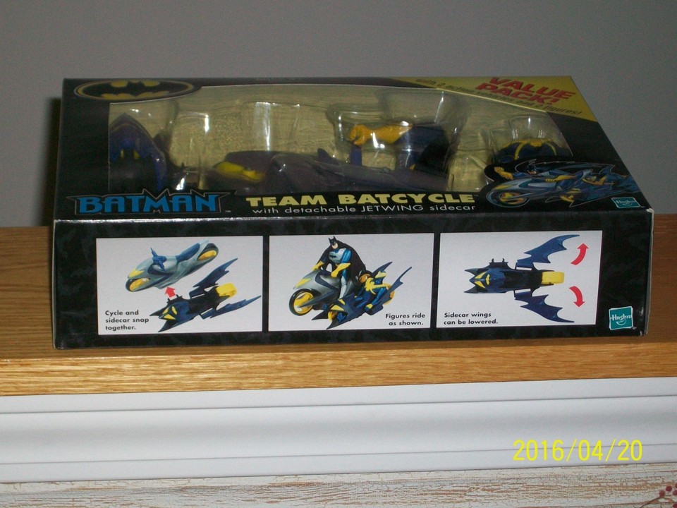 Hasbro Batman Team Batcycle with Nightwing and detachable Jetwing ...