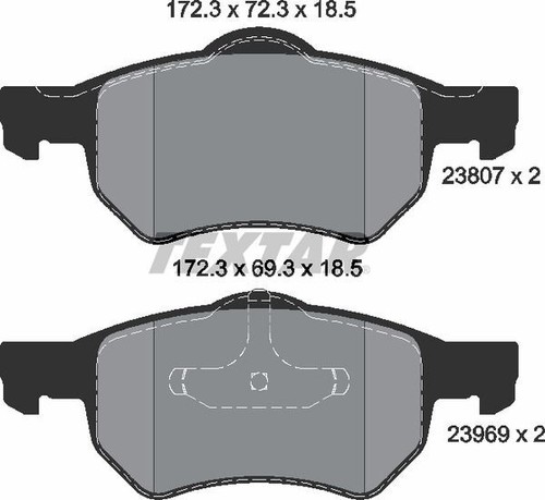 Textar Car Brake Pad Set Front For Chrysler 2380701 | eBay Australia