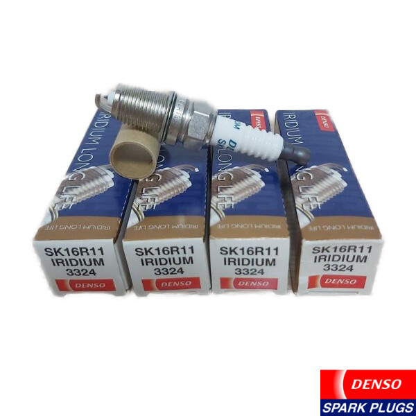New Set of 4 Genuine Denso Iridium Long-Life Spark Plug SK16R11 / 3324 ...