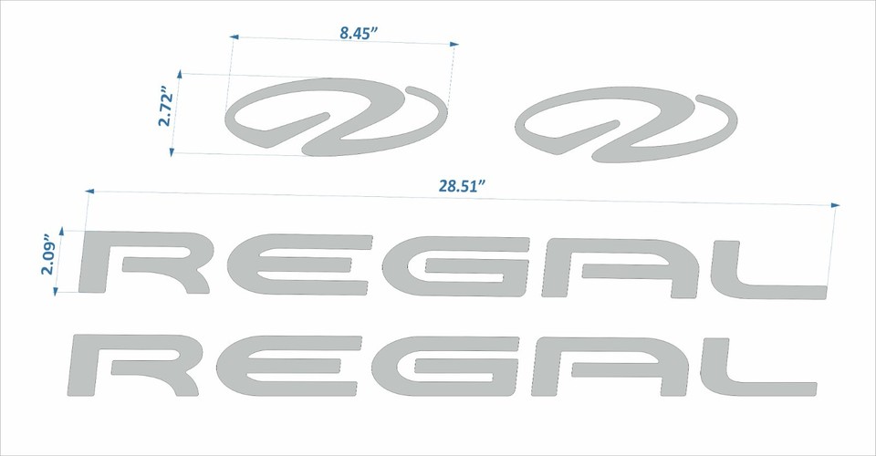 Regal boat Emblems 28" chrome + FREE FAST delivery DHL express ...