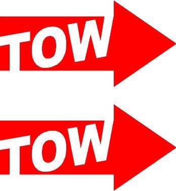 2 x RED TOW ARROWS - Race / Rally Car Decals / Stickers | eBay UK